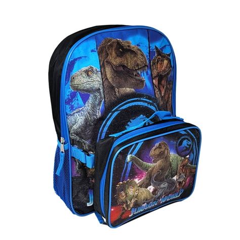 Jurassic World Backpack 16 And Insulated Lunch Bag T Rex Dinosaurs Boys