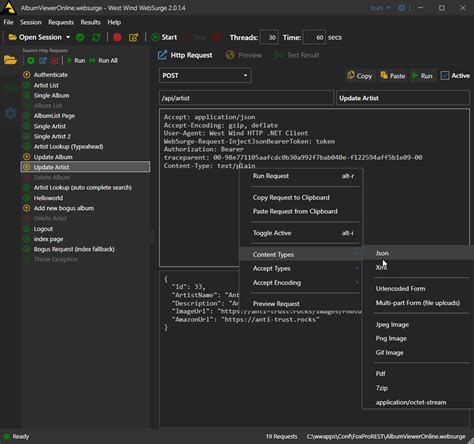 west wind websurge rest client and load testing for windows