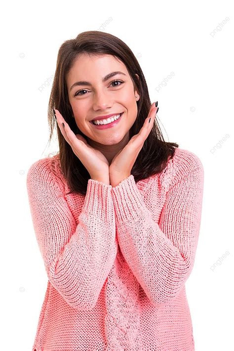 아름다운 젊은 캐주얼 여성의 스튜디오 샷 사진 배경 및 무료 다운로드를위한 그림 Pngtree