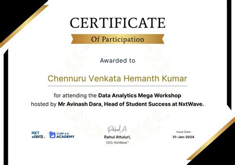 Venkata Hemanth Kumar On Linkedin Nxtwave Ccbpian Workshop