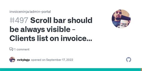 Scroll Bar Should Be Always Visible Clients List On Invoice Creation