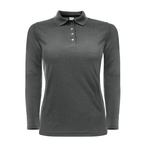 Md774 Playera Tipo Polo Advance Manga Larga Para Mujer