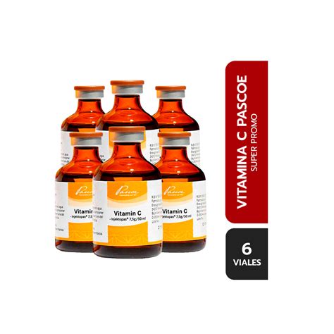 Vitamina C Pascoe 75g50ml Solución Inyectable Pack X 6 Viales A