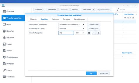 Synology VMM Linux Festplatte Partition Mit Installiertem Ubuntu