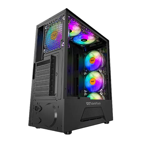 DARKFLASH LEO ATX WITH 3 RAINBOW LED FAN ATX TEMPERED GLASS GAMING