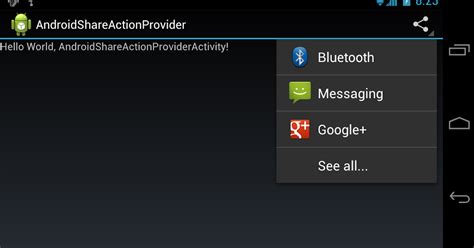 Android Er Implement Shareactionprovider For Android 4