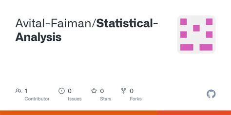 GitHub Avital Faiman Statistical Analysis