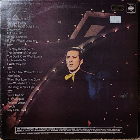 Andy Williams The Andy Williams Sound Of Music 2xLP Album Comp