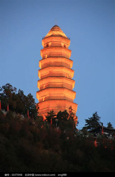延安宝塔夜景高清图片下载红动中国