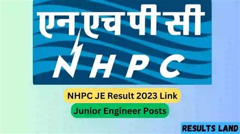 Nhpc Je Result 2023 Link Download Merit List Pdf