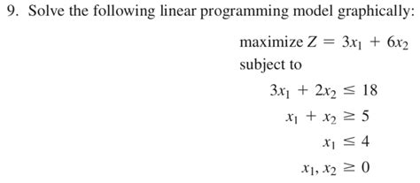 Solved 29 Solve The Following Linear Programming Model