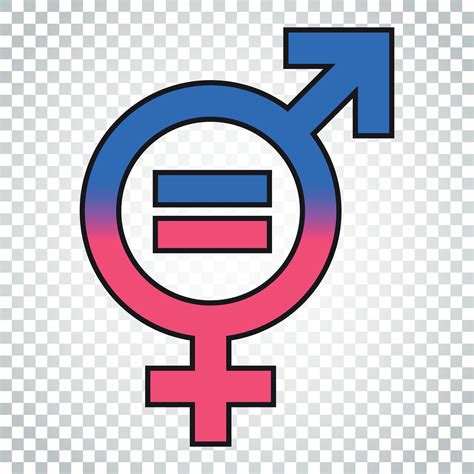 Gender Equal Sign Vector Icon Men And Women Equal Concept Icon Simple