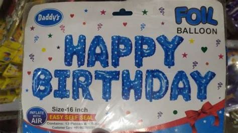 Golden Normal Air Happy Birthday Foil Balloon At Rs 45piece In New