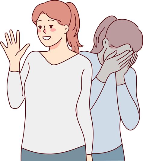 Depressed Girl Pretend To Be Happy 21248154 Png