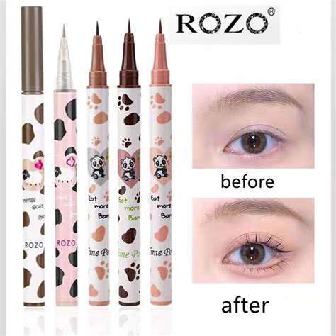 ROZO Caneta Líquida Eyeliner À Prova D Água Suave para Olhos Grandes e