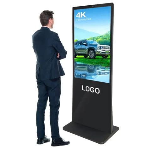 4k Android Lcd Interactive Kiosk Stand Floor Digital Signage Player Ad