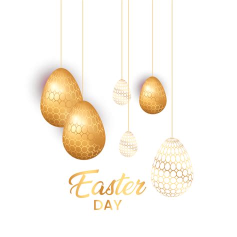 Stylish Happy Easter With Eggs 18106951 Png