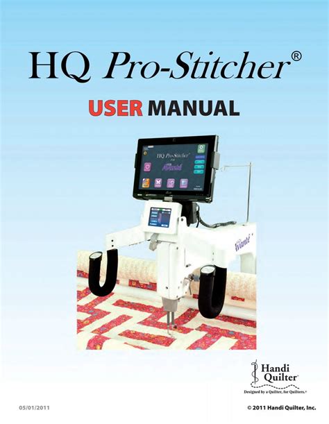 Hq Pro Stitcher User Manual Handi Quilter