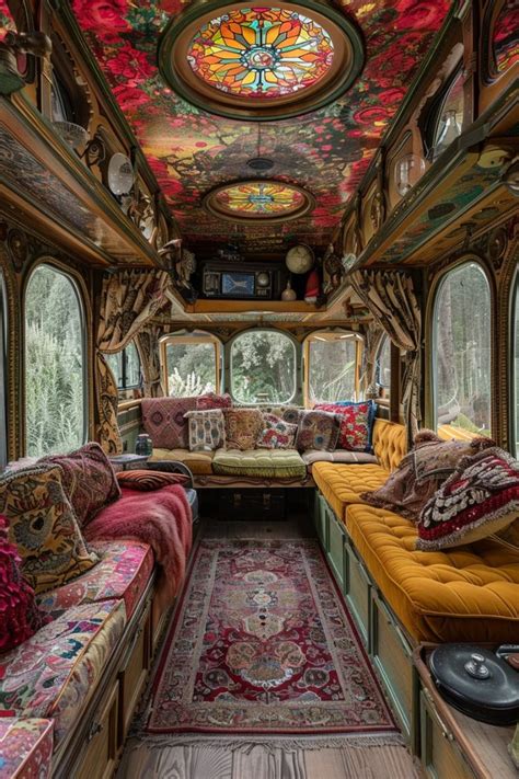Skoolie Concept Boho Chill Caravan Decor Caravan Interior Vardo