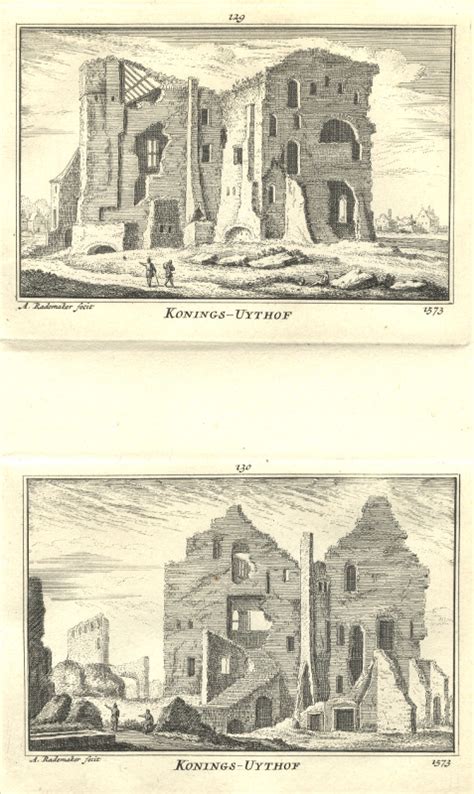 Konings Uythof 1573 Een Antieke Prent Van Delft In Zuid Holland Door A