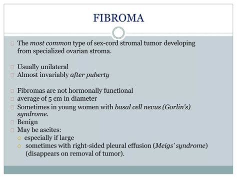Sex Cord Stromal Tumors Pathology Ppt
