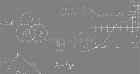 Digital Image Of Mathematical Equations And Formulas Floating Against