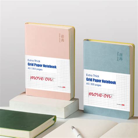 Extra Thick A5 Size Grid Paper Notebook 300 Pages Notebookpost