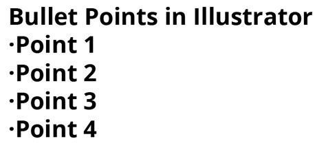 How To Add Bullet Points In Illustrator Imagy