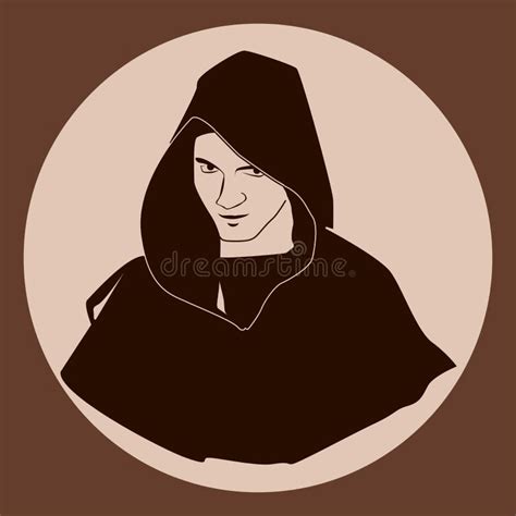Monje Cristiano Encapuchado Stock de ilustración Ilustración de