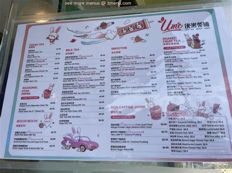 Online Menu Of Ume Tea Restaurant Cupertino California 95014 Zmenu