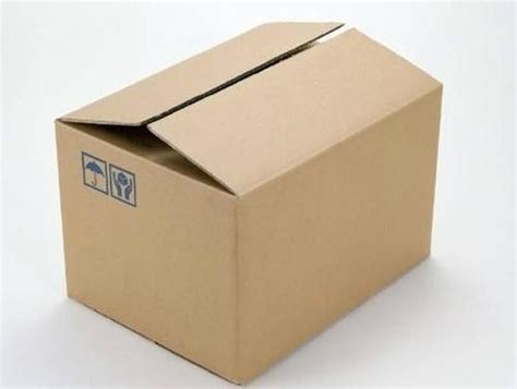 Fabric Rectangular Brown Plain Three Ply Corrugated Boxes At Best Price