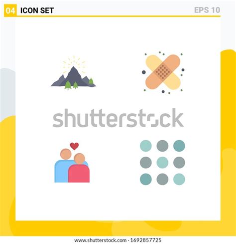 Group Modern Flat Icons Set Stock Vector Royalty Free Shutterstock