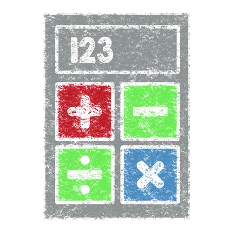 Calculator Chalk Style Illustrations 24596377 Png