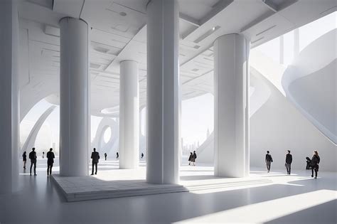 Premium Photo Conceptual Architecture Column Between Space For Defined Function Of Space