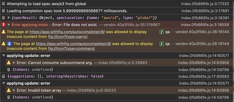 Aws Loadspec Doesn T Show Autocomplete Results When Nested By Levels Issue Withfig