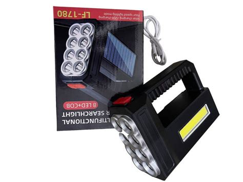 Ліхтарик ручний акумуляторний на сонячній батареї Solar Energy Lf 1780 8 Led Cob Gn ліхтарик