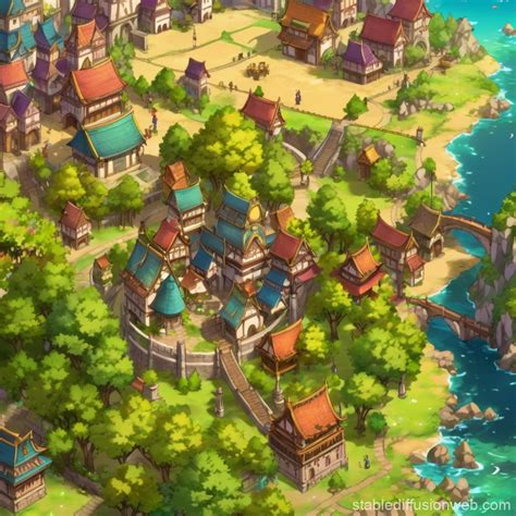 Medieval Town Map Prompts Stable Diffusion Online