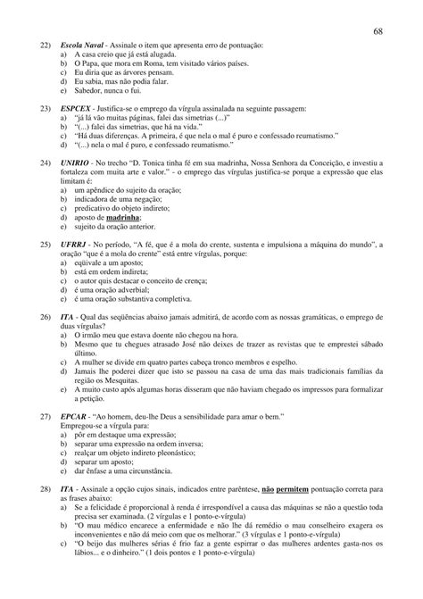 ExercÍcios De PortuguÊs Para Concursos Com Gabarito Em Pdf