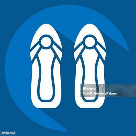 아이콘 샌들 하와이 기호와 관련이 있습니다 긴 그림자 스타일 심플한 디자인 편집 가능 벡터 0명에 대한 스톡 벡터 아트 및 기타