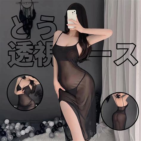 Sexy Damen Dessous Spitze Schwarz Puppe Kleid Sexy Mesh Hohe Taille