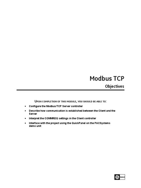 Gfs-384 m10 Modbus TCP | PDF | Transmission Control Protocol | Communications Protocols