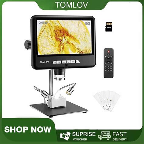 TOMLOV DM Pro K Digital Microscope X Inch IPS HDMI Microscope With Screen Buttom