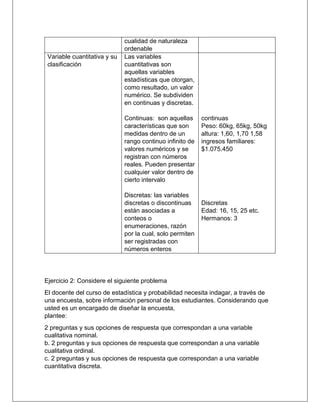 Estad Stica Y Probabilidad Presaberes Docx