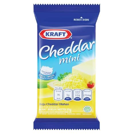 Keju Kraft Cheddar Mini 30gr Cheese Chedar Olahan Lazada Indonesia