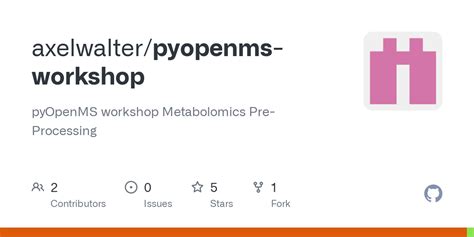 github axelwalter pyopenms workshop pyopenms workshop metabolomics pre processing