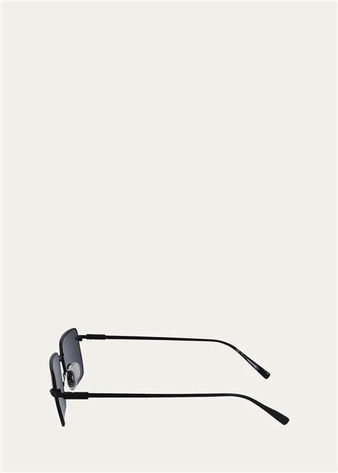 Ferragamo Mens Gancini Evolution Metal Rectangle Sunglasses Bergdorf