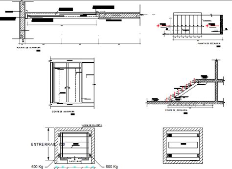 Staircase And Constructive Details Of Administration Building Dwg File Cadbull