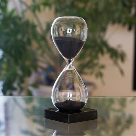 60 Minute Tall Modern Glass Timer In Black Or White Justhourglasses