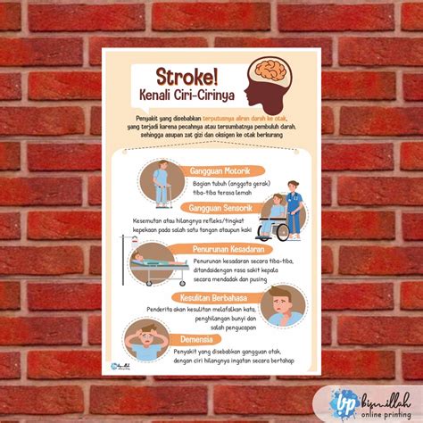 Jual Poster Kesehatan Stroke Kenali Ciri Cirinya Shopee Indonesia