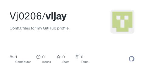 Github Vj0206vijay Config Files For My Github Profile